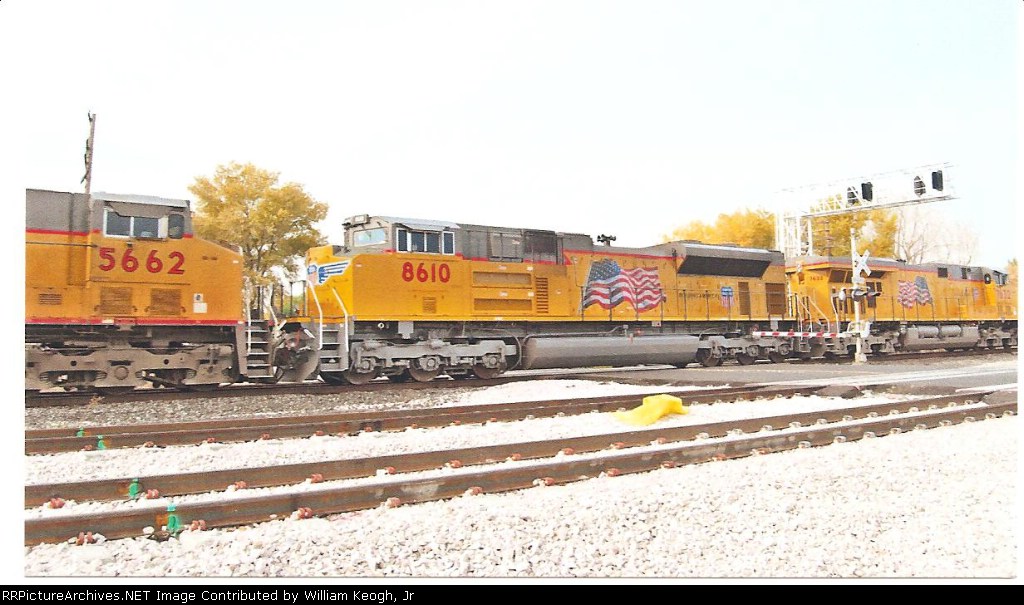 UP 8610 is the second unit on a East bound inter modal